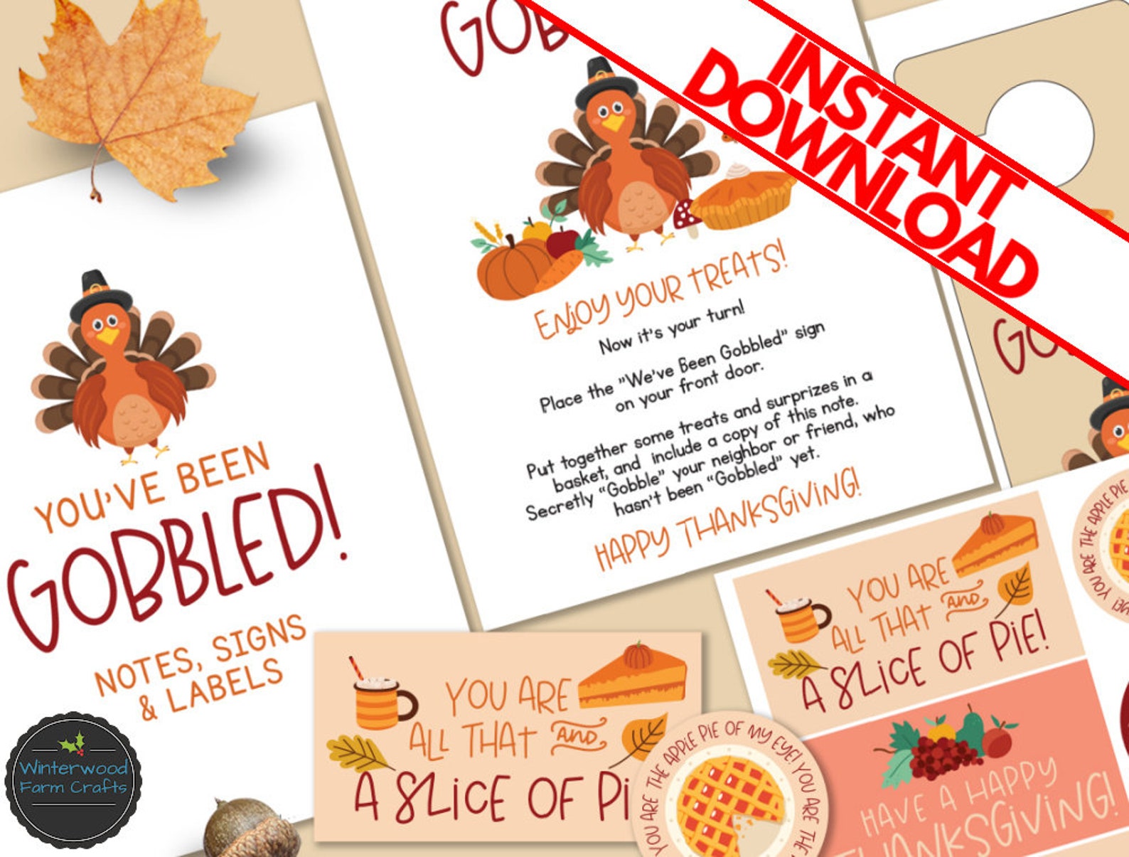 You've Been Gobbled | Thanksgiving Secret Gift Exchange | Fun Activity ...