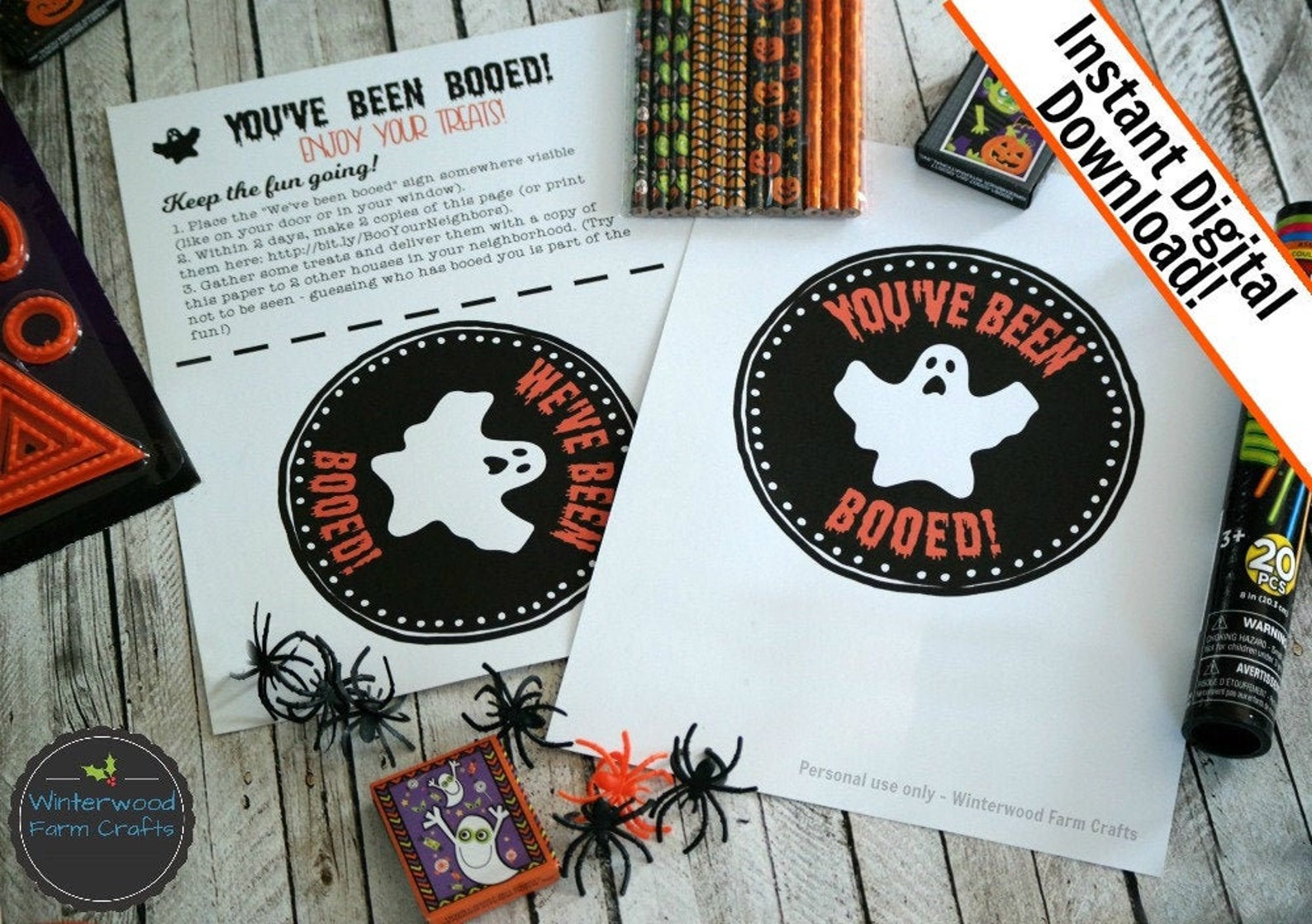We've Been Booed - Boo Your Neighbors Printable Sign Kit | Fun ...