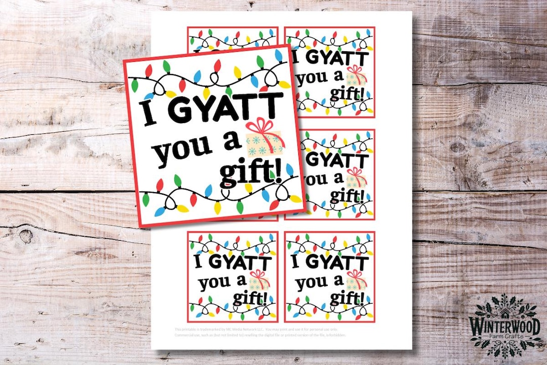 Funny Gen Alpha Slang Gift Tags - "i GYATT You a Gift" Printable ...