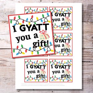 Funny Gen Alpha Slang Gift Tags - "i GYATT You a Gift" Printable ...