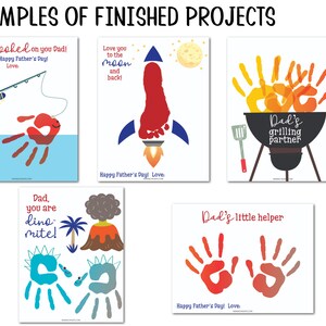 Printable Father's Day HANDPRINT ART Template Pack | DIY Gift Idea for ...