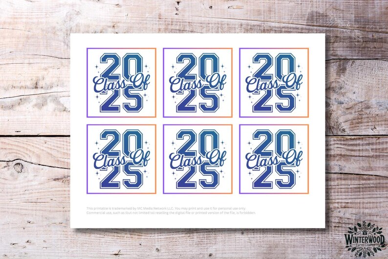 Class of 2025 Printable Graduation Tags – Colorful Senior Year Gift ...