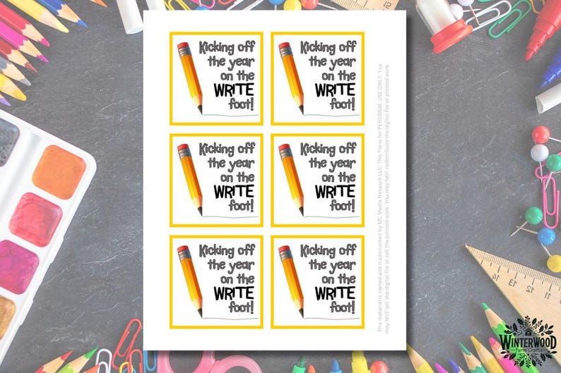 Printable Back-to-school Pencil-themed Gift Tags | Punny Teacher ...