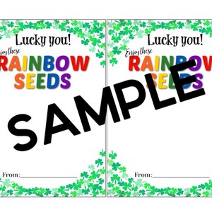 Skittles RAINBOW SEEDS Printable Candy Holders | DIY St. Patrick's Day ...