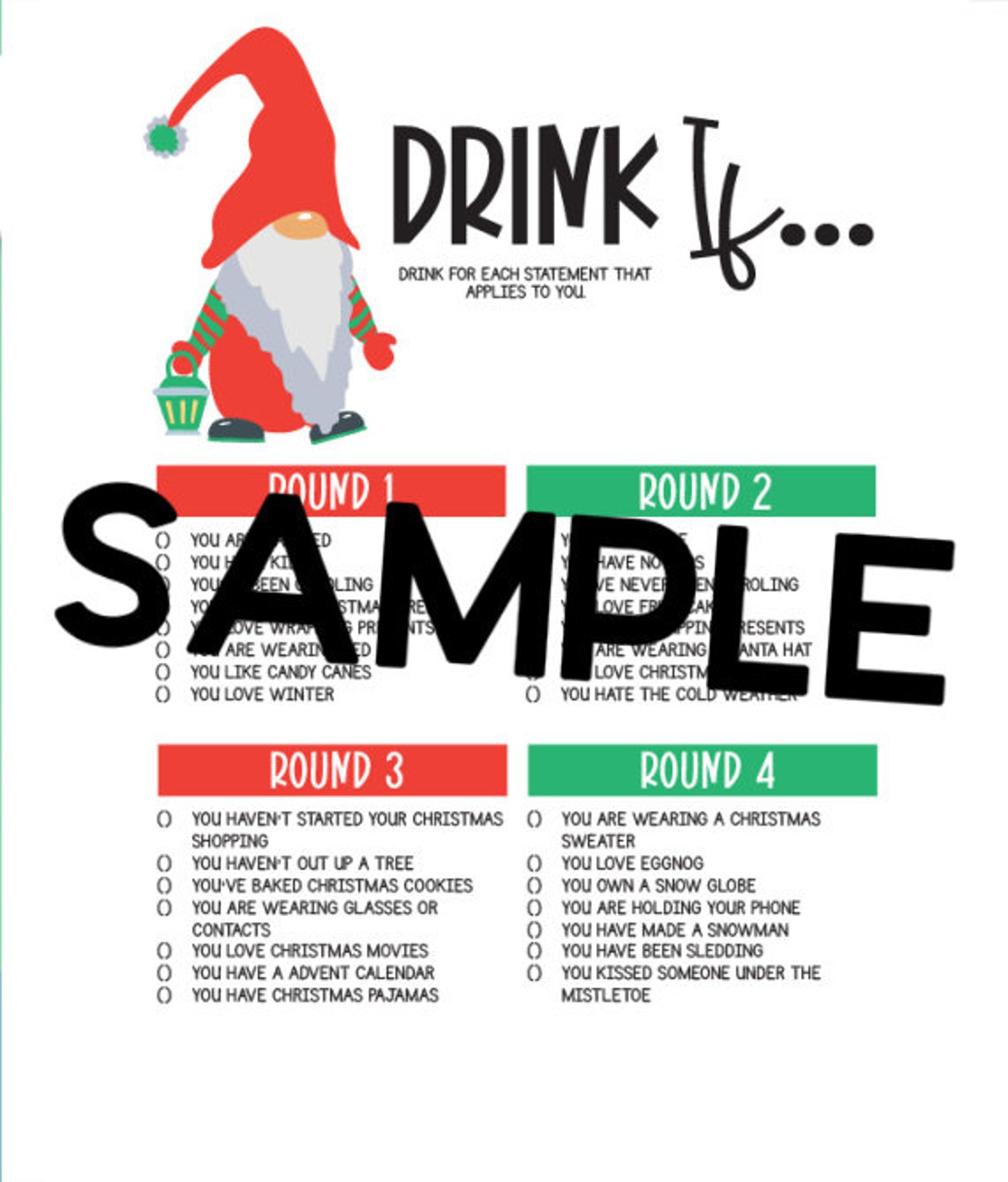 Printable ADULT PARTY GAMES for Christmas Party Pack | Pictionary Bingo ...