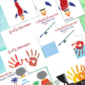 Printable Father's Day HANDPRINT ART Template Pack | DIY Gift Idea for ...