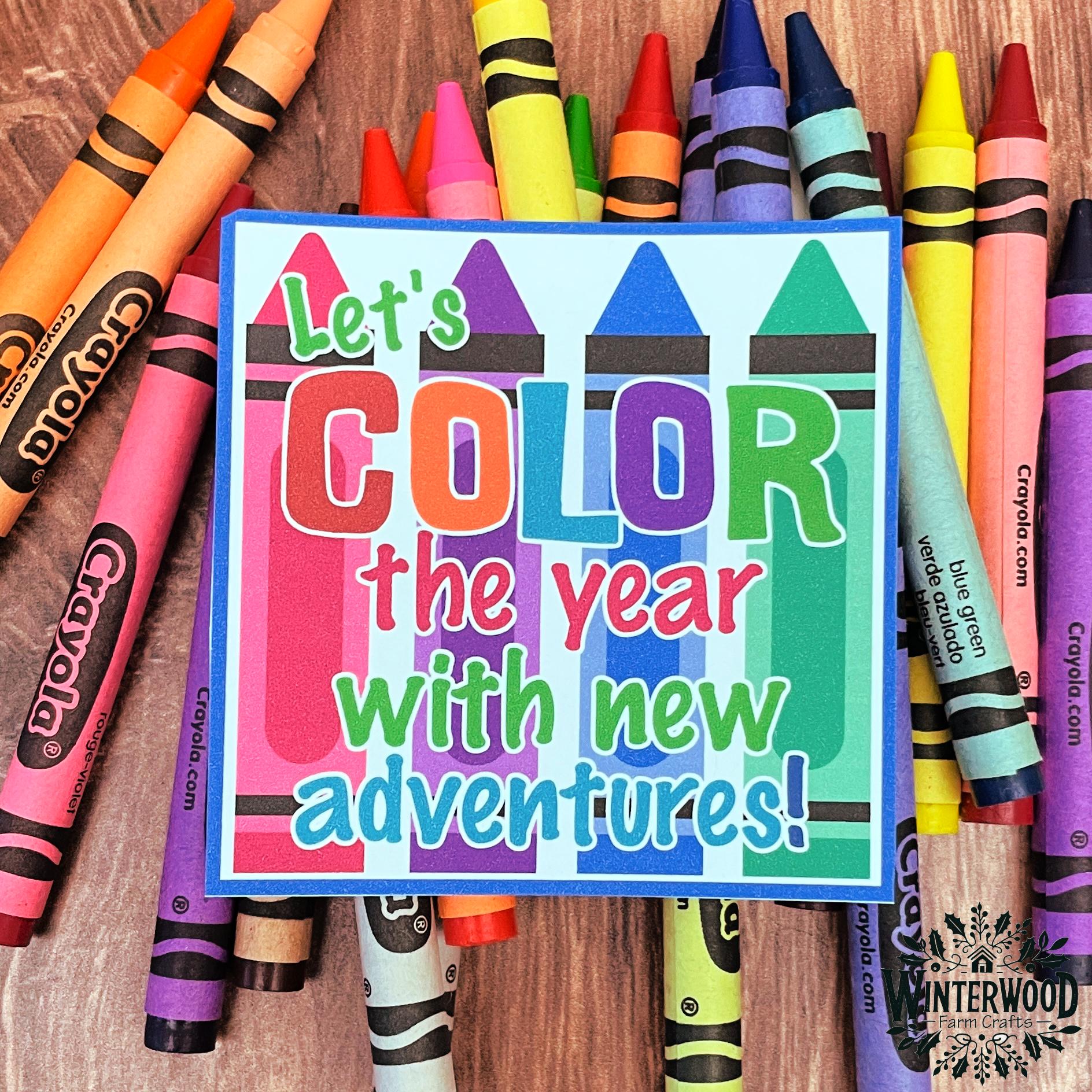 Printable Back-to-school Crayon-themed Gift Tags | Punny Teacher ...