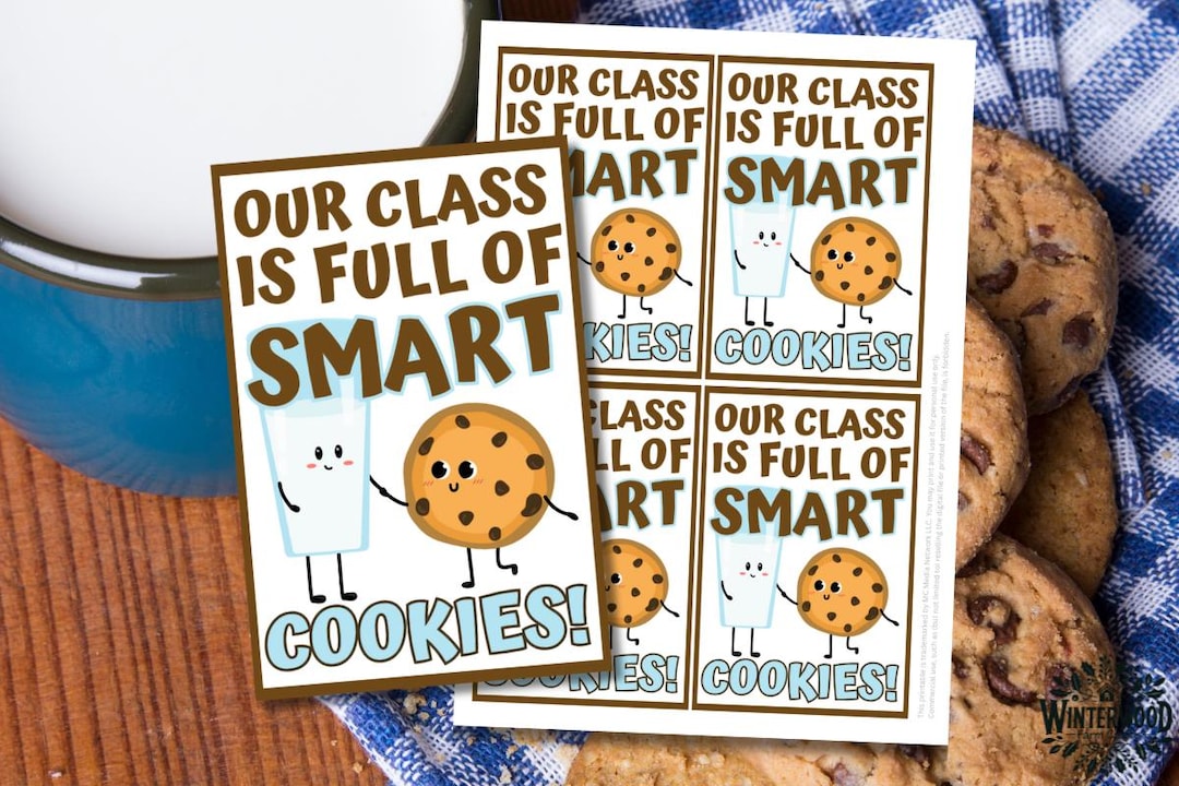 Smart Cookies Back to School Printable Gift Tags | Classroom Favor Tags ...