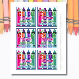 Printable Back-to-school Crayon-themed Gift Tags | Punny Teacher ...