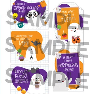 Printable HALLOWEEN TEACHER GIFT Tags | Funny Teacher Gift | Easy ...
