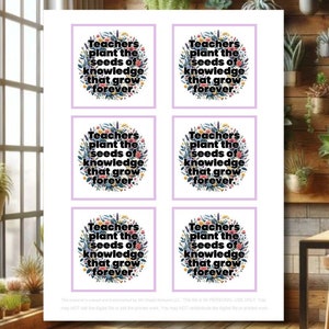Teachers Plant Seeds of Knowledge PRINTABLE Gift Tag | Teacher ...