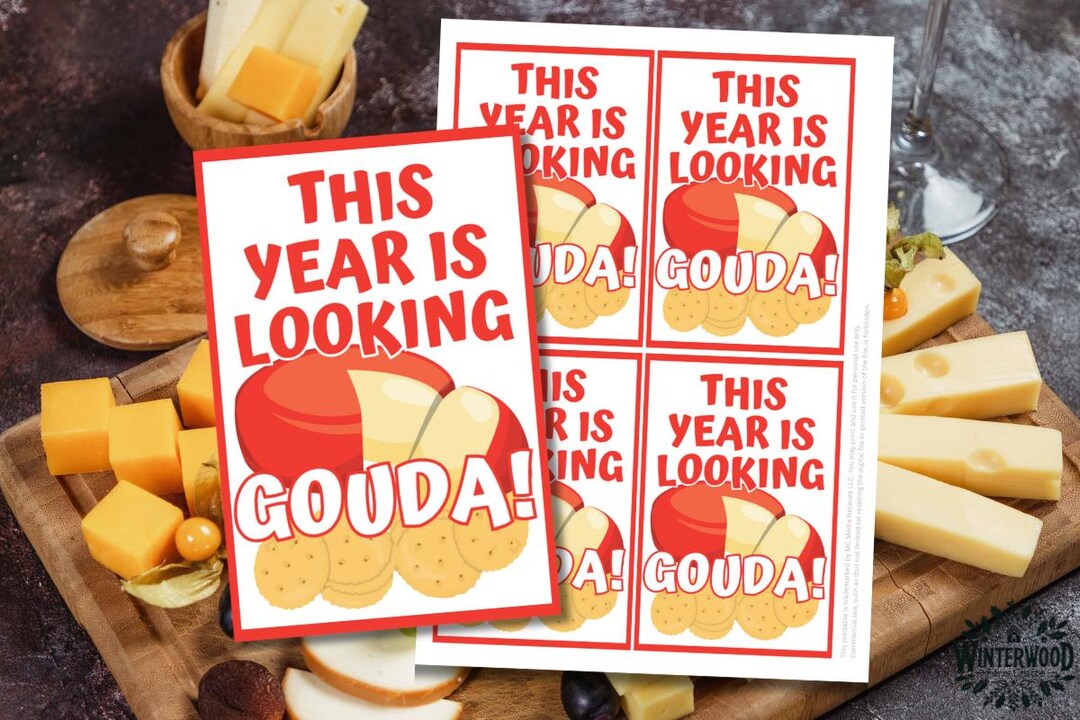 Gouda Year Printable Tags, Cheese Pun Gift Tag, Back to School Teacher ...
