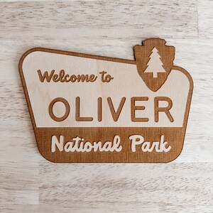National Park Sign / Baby Name Sign / Last Name Sign / Wooden Name Sign ...