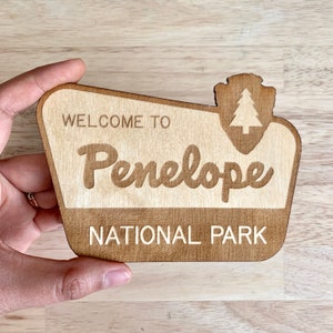 National Park Sign / Baby Name Sign / Last Name Sign / Wooden Name Sign ...