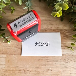 Lightning Bolt Clothing Name Stamp | Kids Daycare, Camp - Etsy
