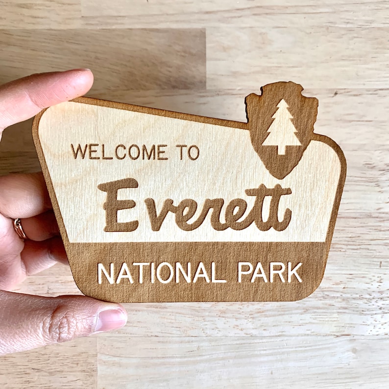 National Park Sign / Baby Name Sign / Last Name Sign / Wooden - Etsy