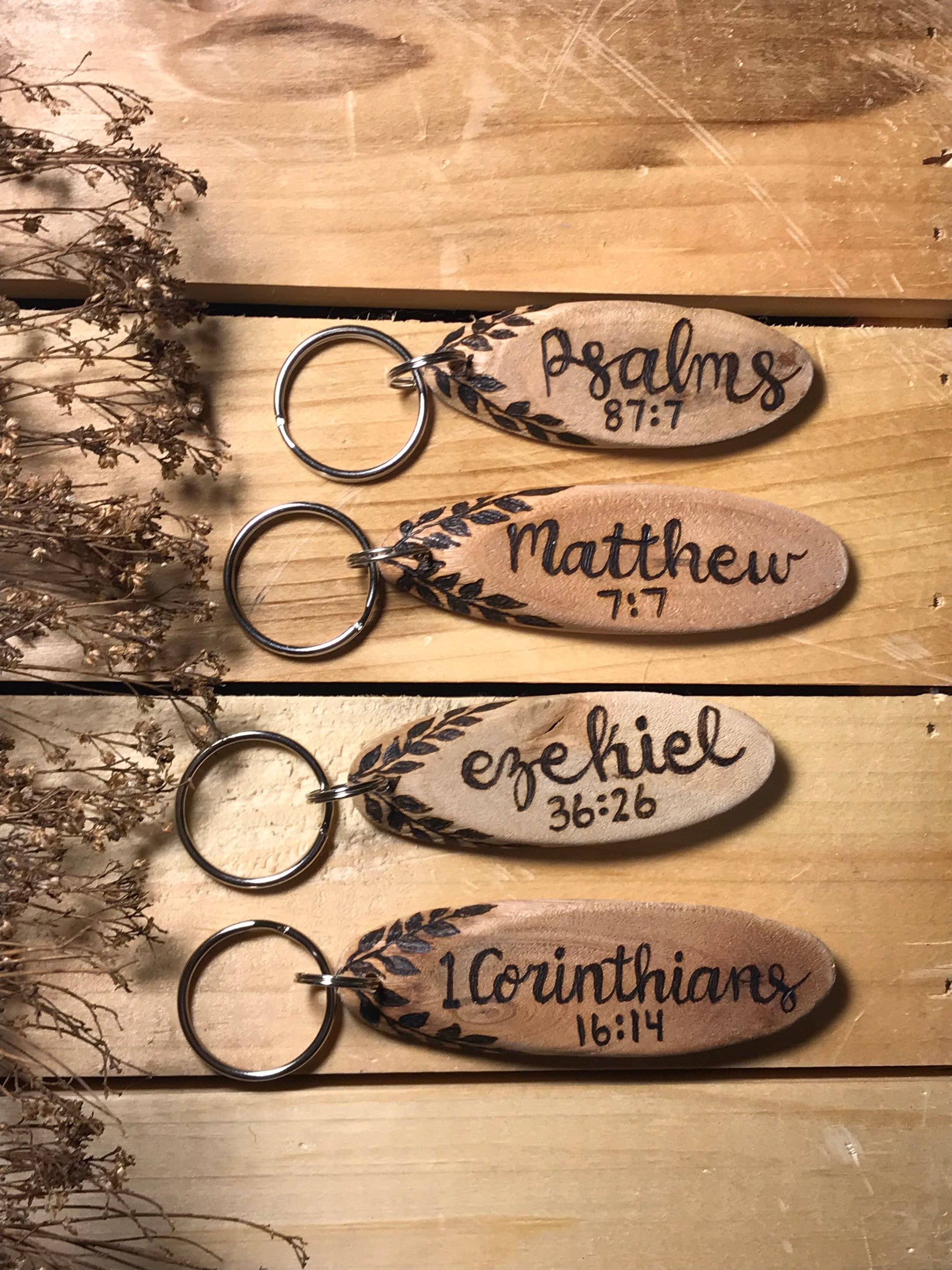 Custom Bible Verse Keychain Bible Verse Key Chain Key | Etsy