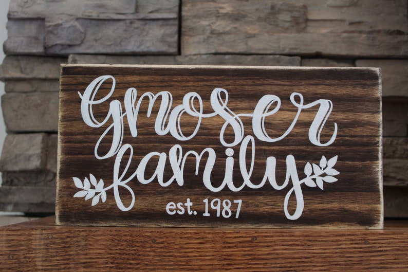 Family Established Sign Family Established Wood Signs | Etsy