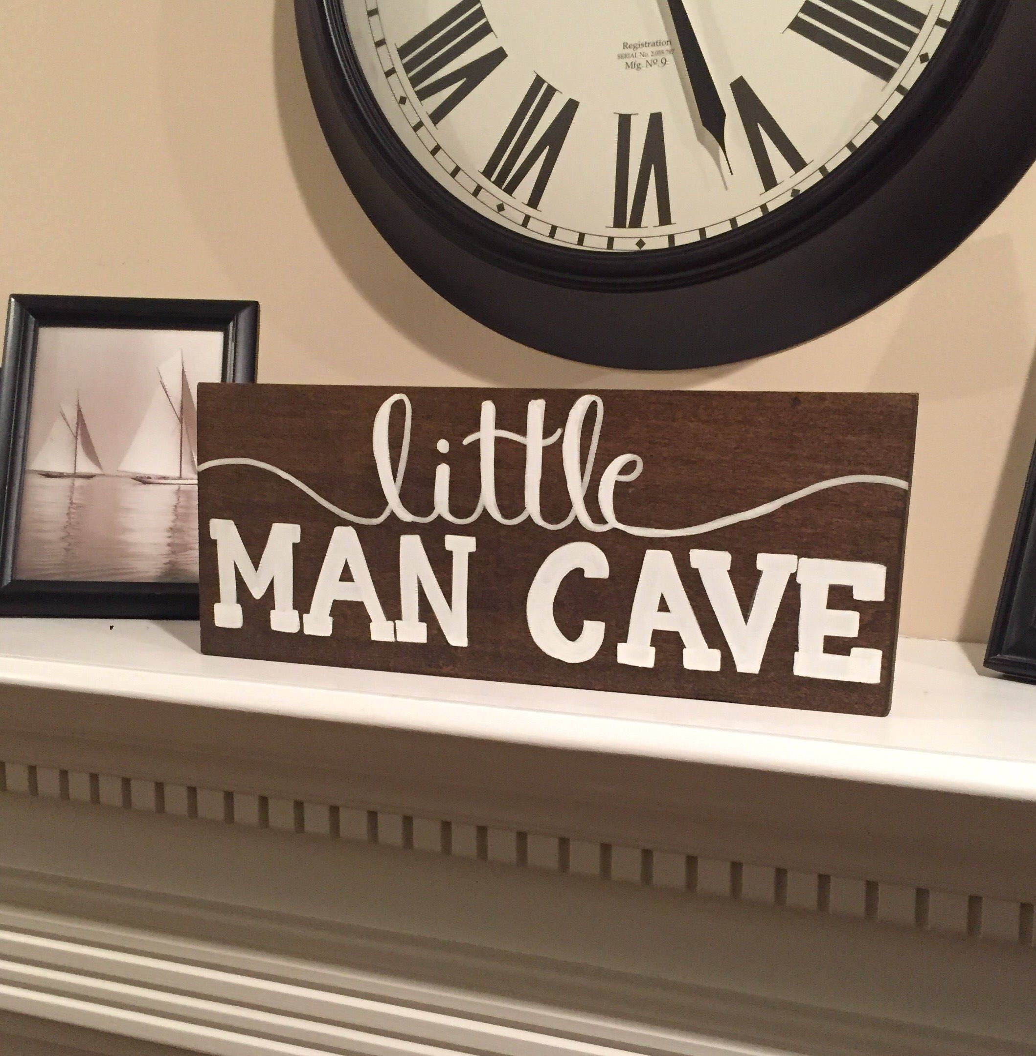 Little Man Cave Wood Sign Nursery Sign Nursery Wood Sign | Etsy