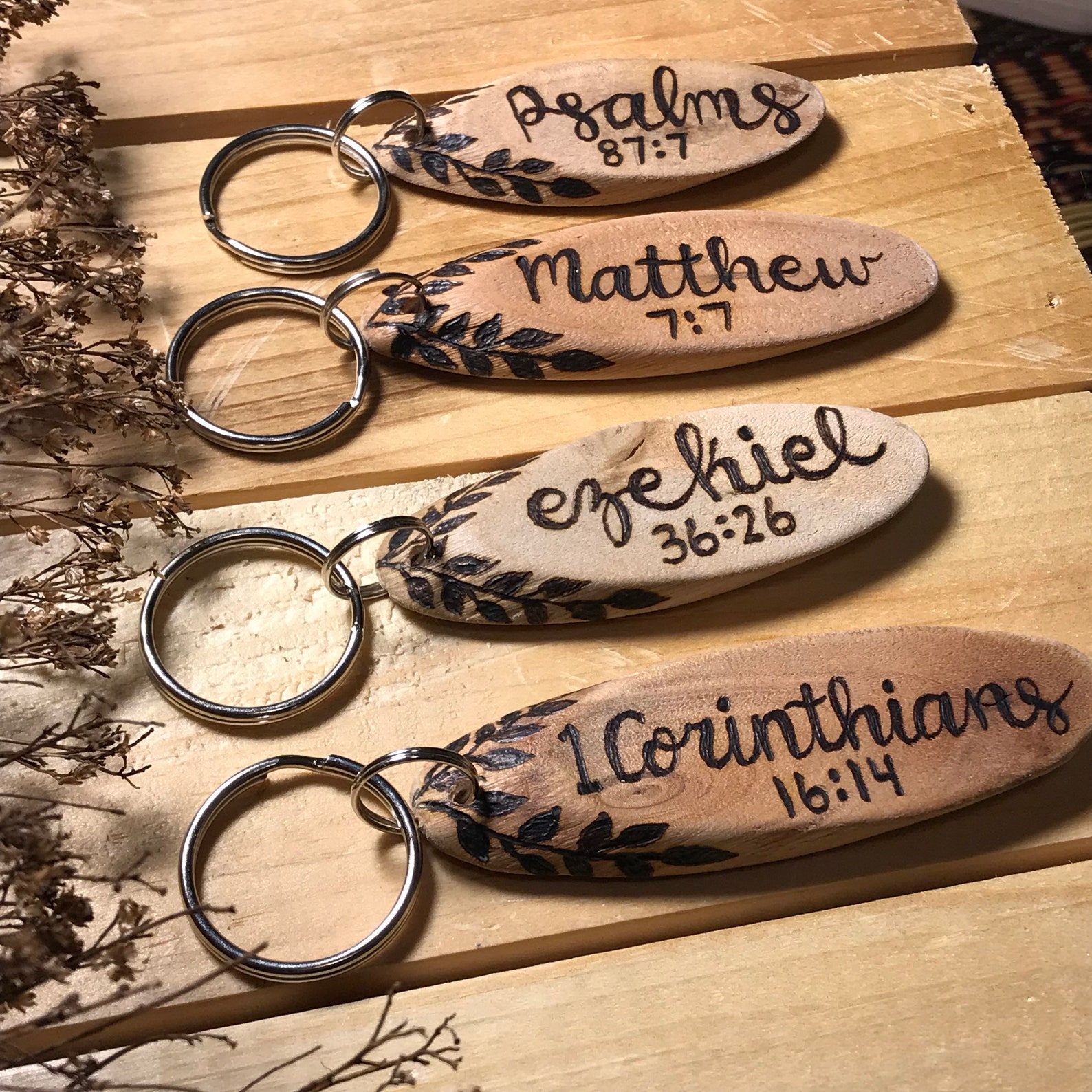 Custom Bible Verse Keychain Bible Verse Key Chain Key | Etsy