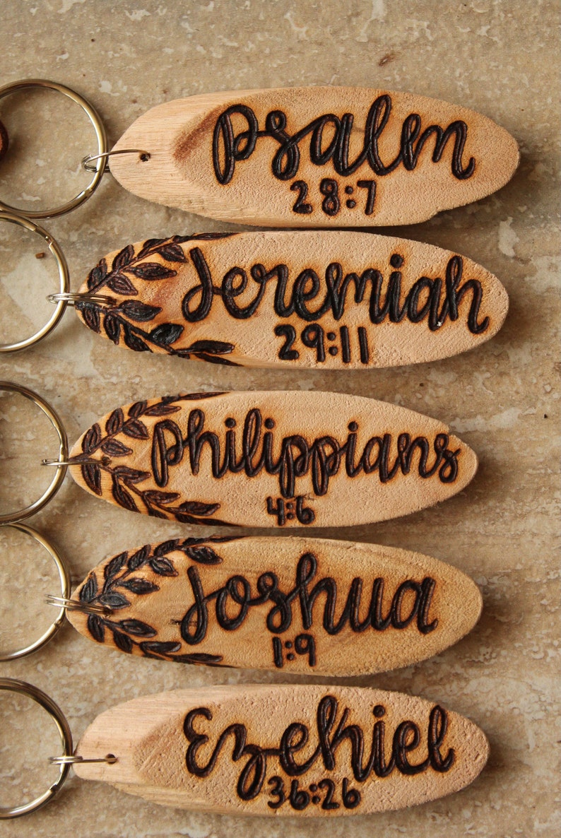 Custom Bible Verse Keychain | Bible Verse Key Chain | Key Chain | Bible ...