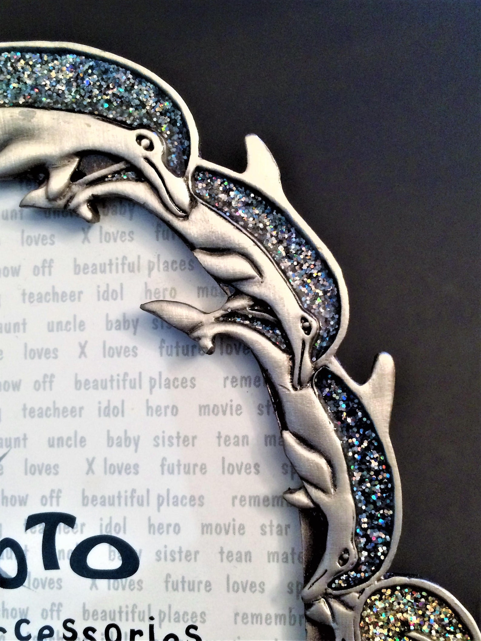 Blue Enameled Dolphin Picture Frame 3 X 5 Dolphin Decor Sea - Etsy