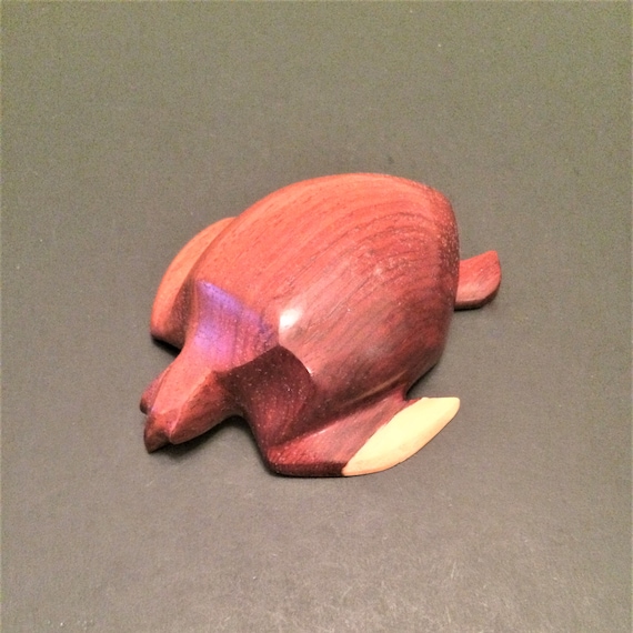 Carved Wood Turtle Vintage Sea Turtle Figurine Wood | Etsy