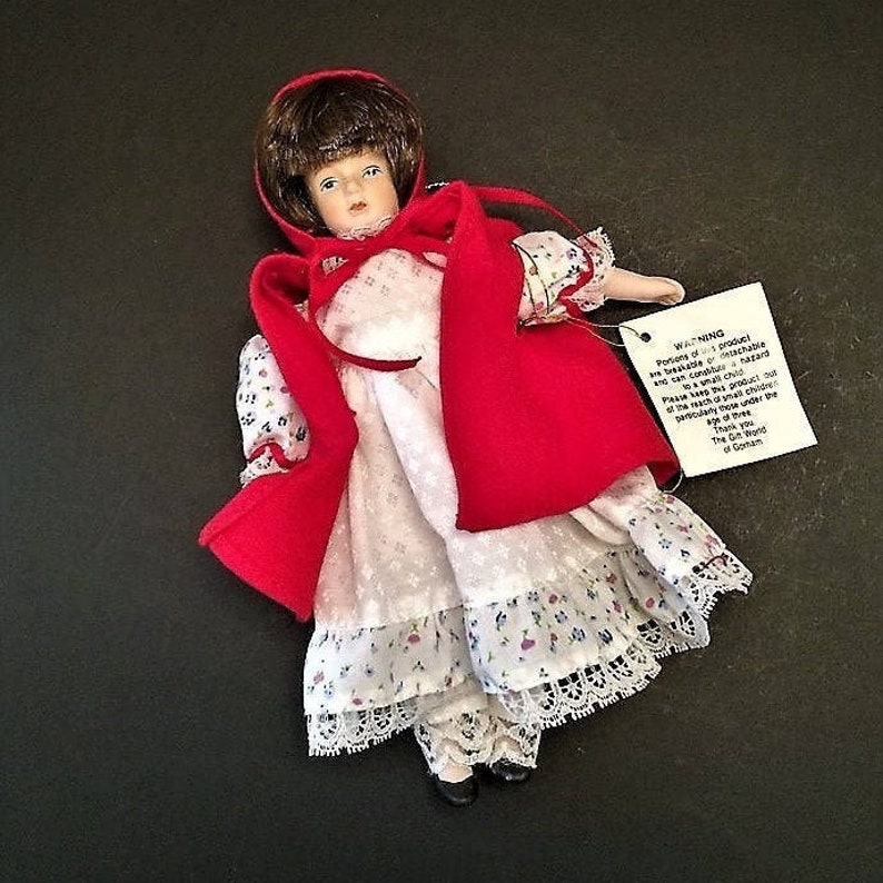Vintage Little Red Riding Hood Fairy Tale Doll Porcelain - Etsy
