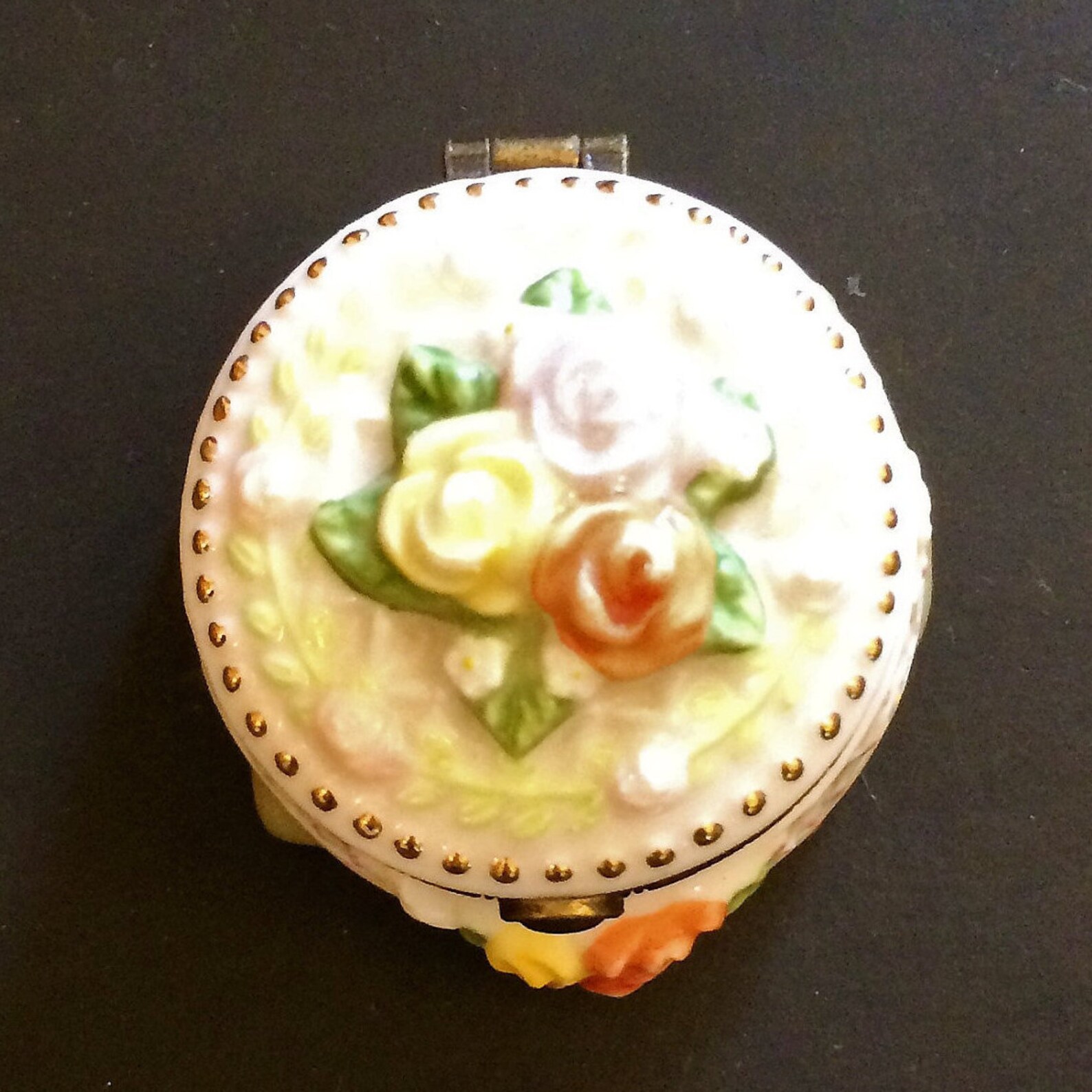 Floral Ring Holder Porcelain Trinket Box Jewelry Box | Etsy
