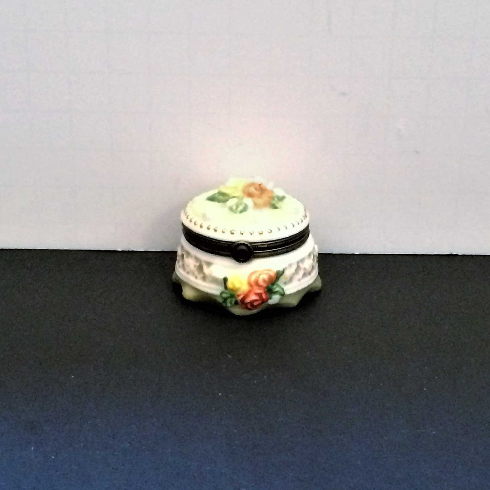 Floral Ring Holder Porcelain Trinket Box Jewelry Box | Etsy