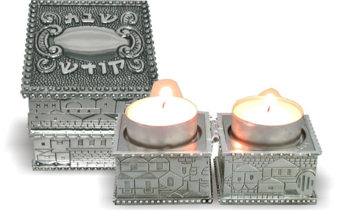 Shabbat Shabbos Candle Holders Jewish Home Home Decor - Etsy