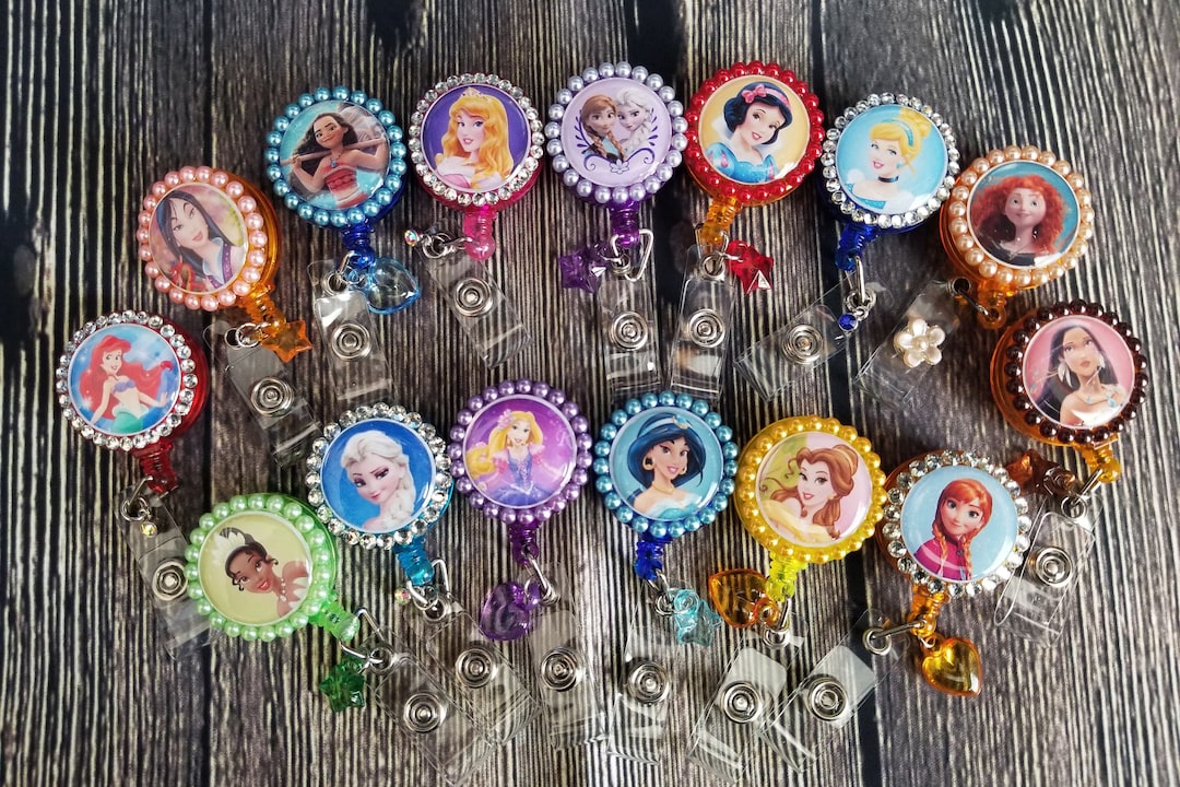 Disney Princess Inspired Badge ID Holder - Etsy