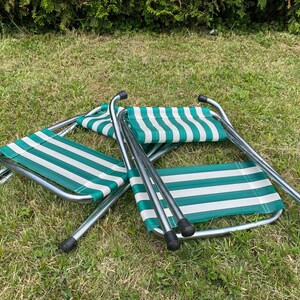 Vintage Folding Chair / Retro Beach Chair / Set of 2 / Patio Chair ...