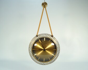 Home & Living 1960's Black and Gold Travel Desk Alarm Clock By Coral ...