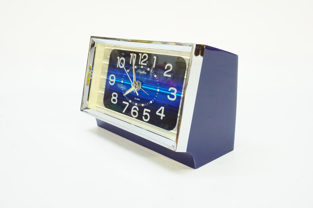 Vintage Blue Rhythm Alarm Clock: Space Age Retro Decor - Etsy