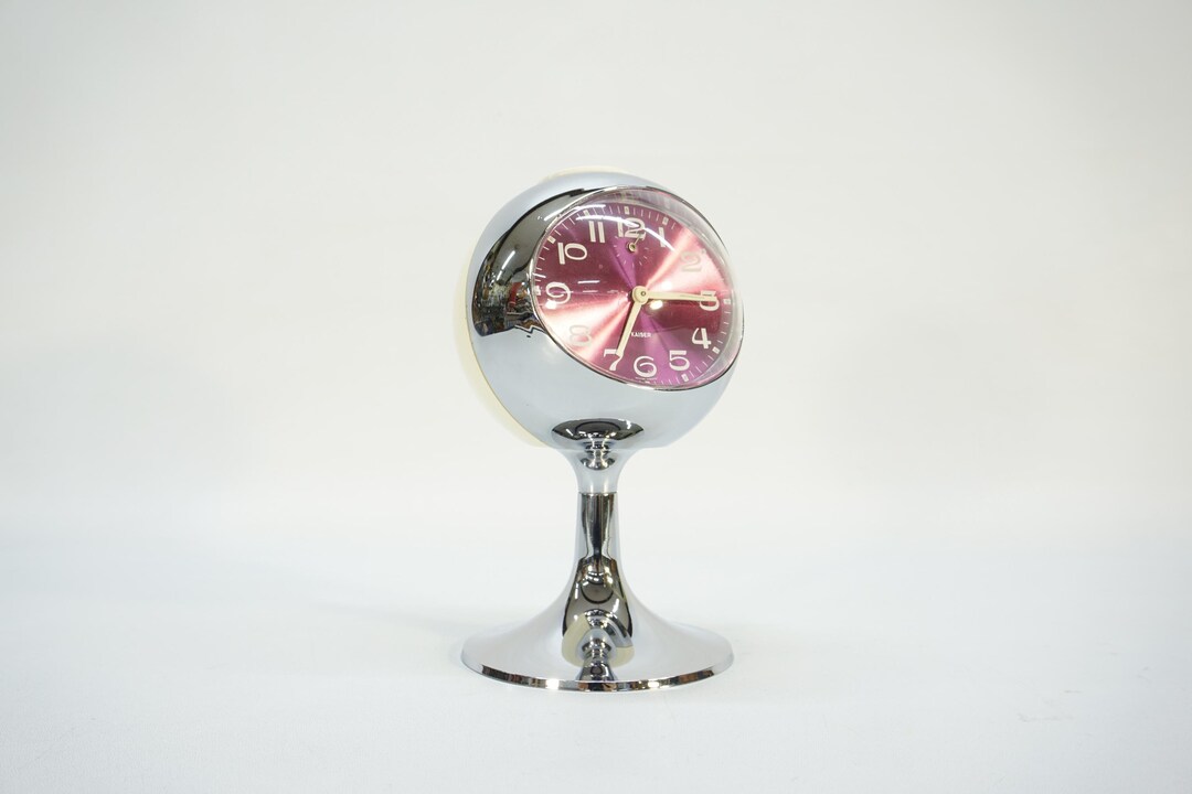 Vintage Alarm Clock / Kaiser Clock / Space Age / Pedestal Clock / Mid ...