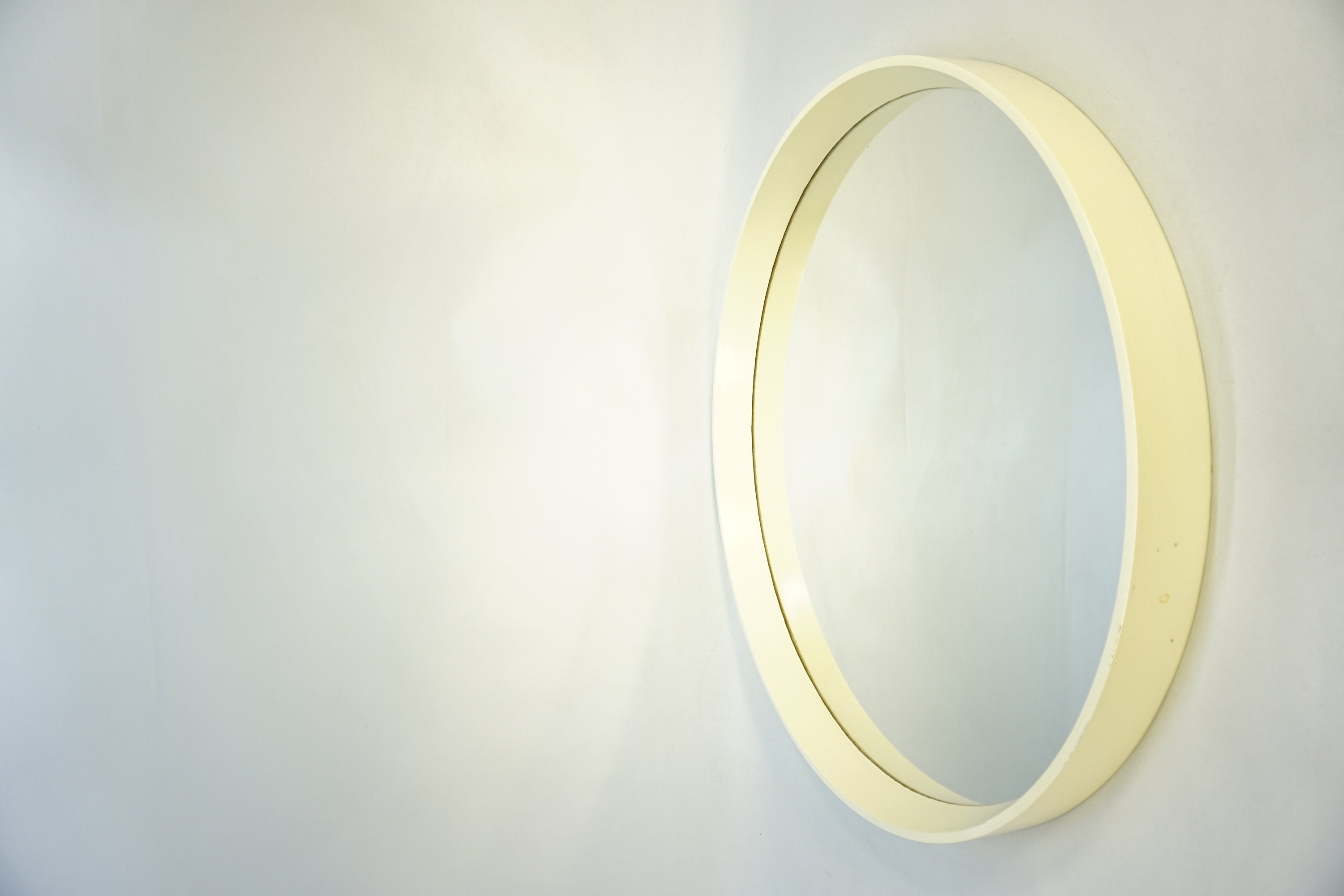 Vintage Wooden Mirror / Vintage Round Mirror / 70s Mirror / | Etsy