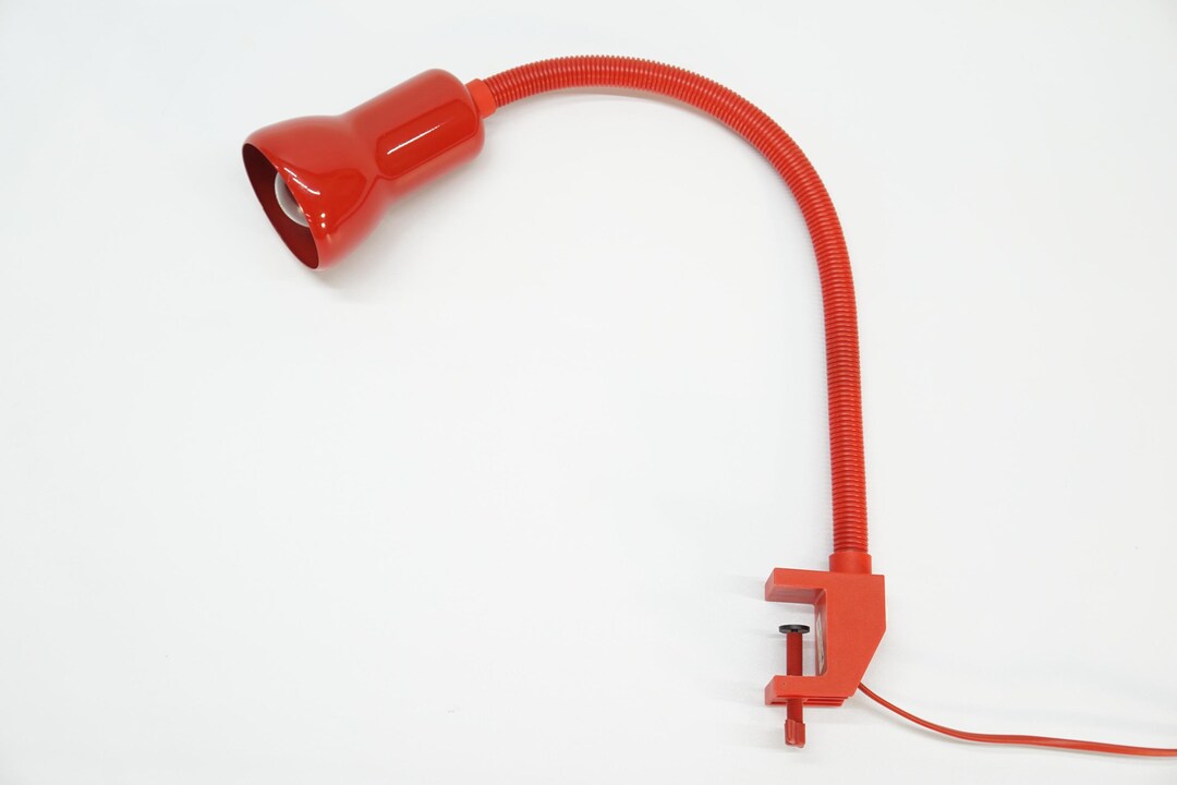 Vintage Clamp on Desk Lamp / Mid Century Modern Gooseneck Lamp / 80s ...