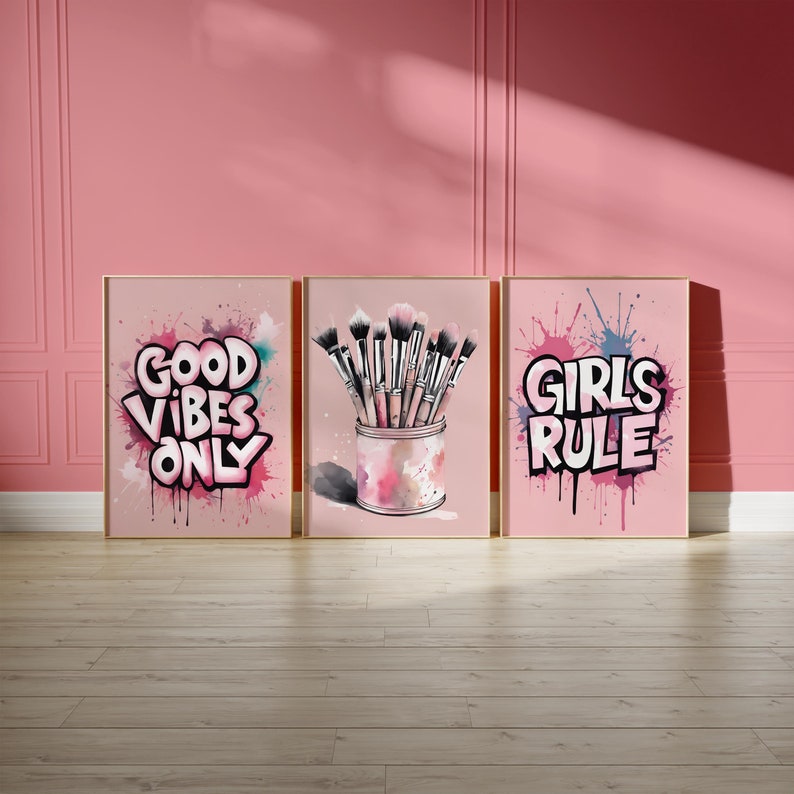 Tween/teen Girls Bedroom Wall Art Décor, Teenager Create Your Own Set ...