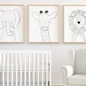 Printable Safari Nursery Posters, Nursery Animal Prints, Nursery Safari ...