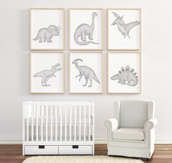 Digital Dinosaur Print Set Dinosaur Decor Dinosaur Nursery | Etsy