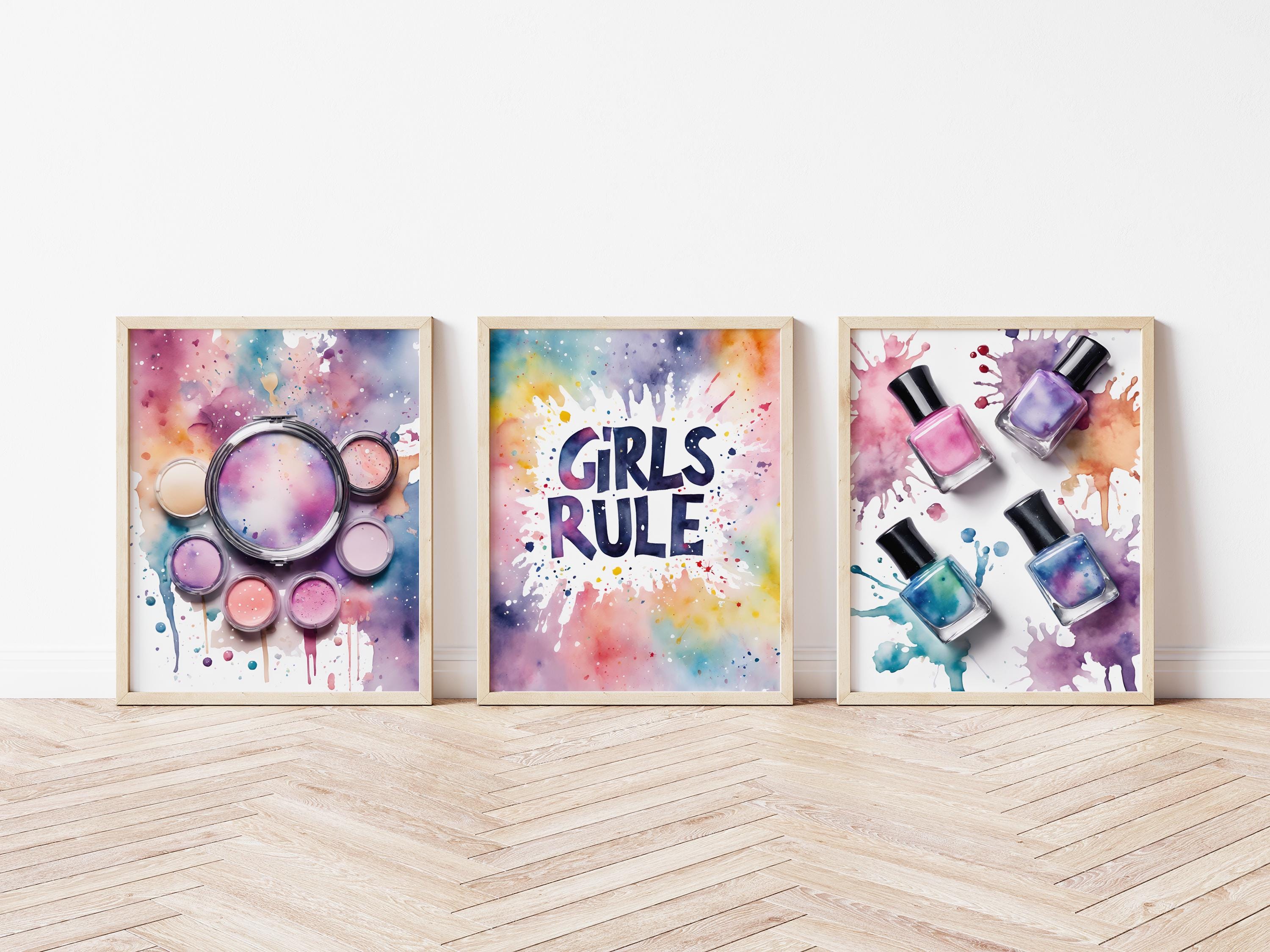Tween Teen Girls Bedroom Wall Décor, Print Set of 3 Teenager Girl Wall ...