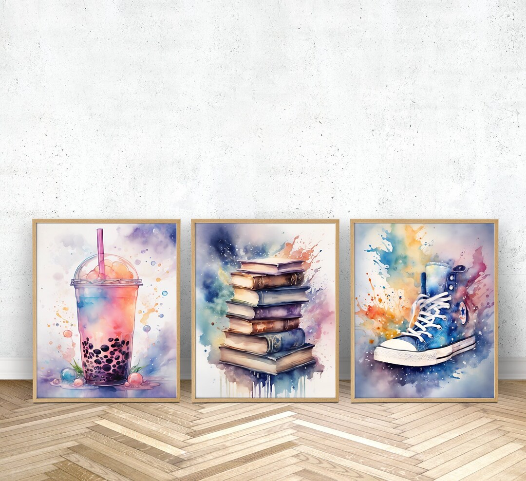 Tween Teen Girls Bedroom Wall Décor, Print Set of 3 Teenager Girl Wall ...