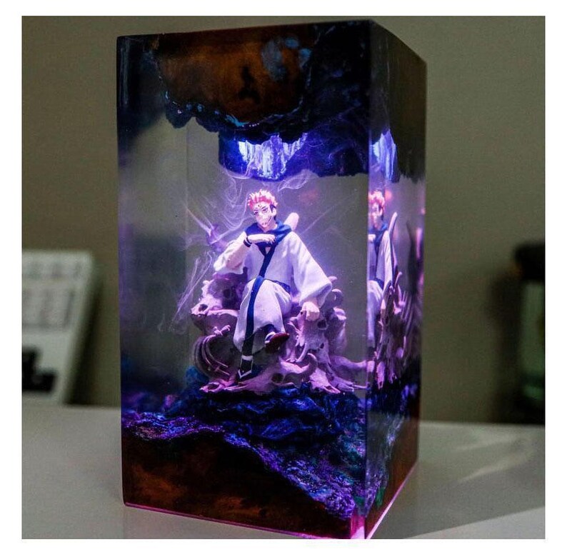 Sukuna Jujutsu Kaisen Sorcerer Anime Resin Lamp Handmade Figure ...