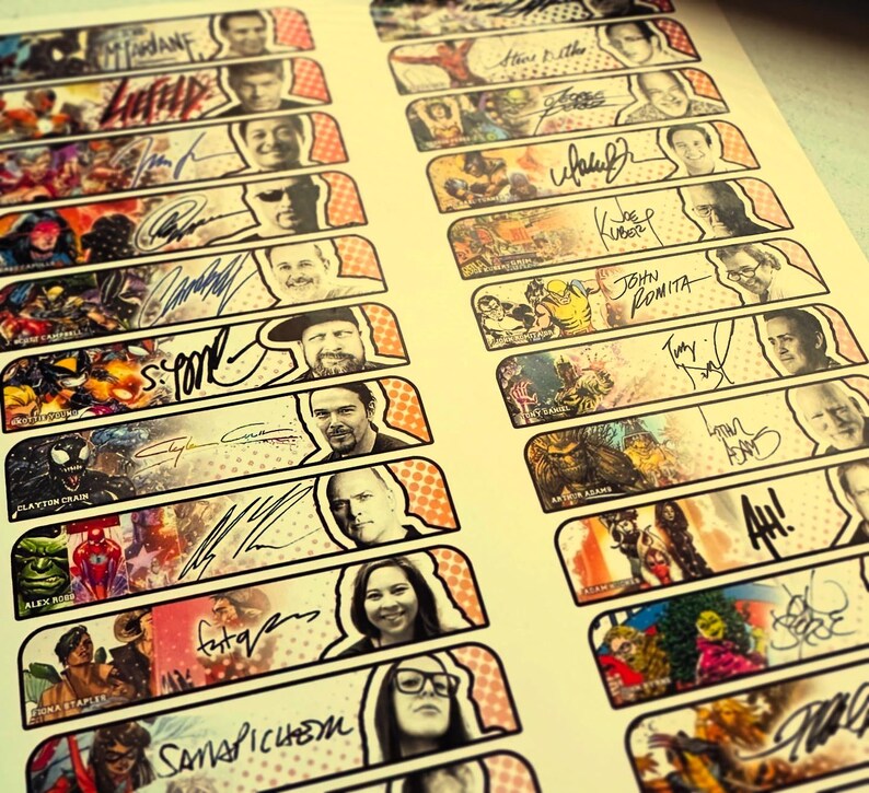 26 Custom Comic Book Artist Divider Sticker Graphics - Digital Download ...