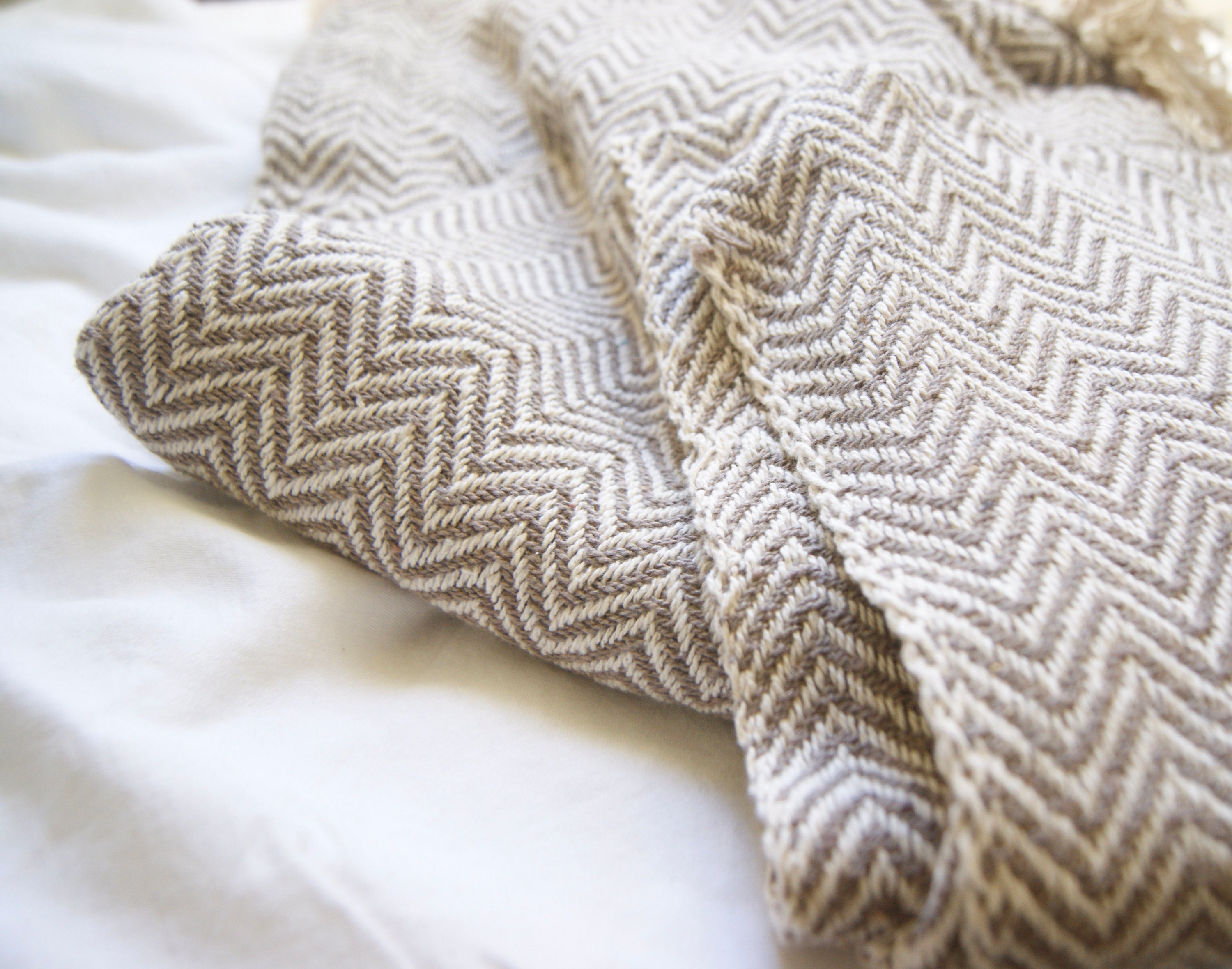 Fair Trade Recycled Cotton Throw Four Colors Available - Etsy UK