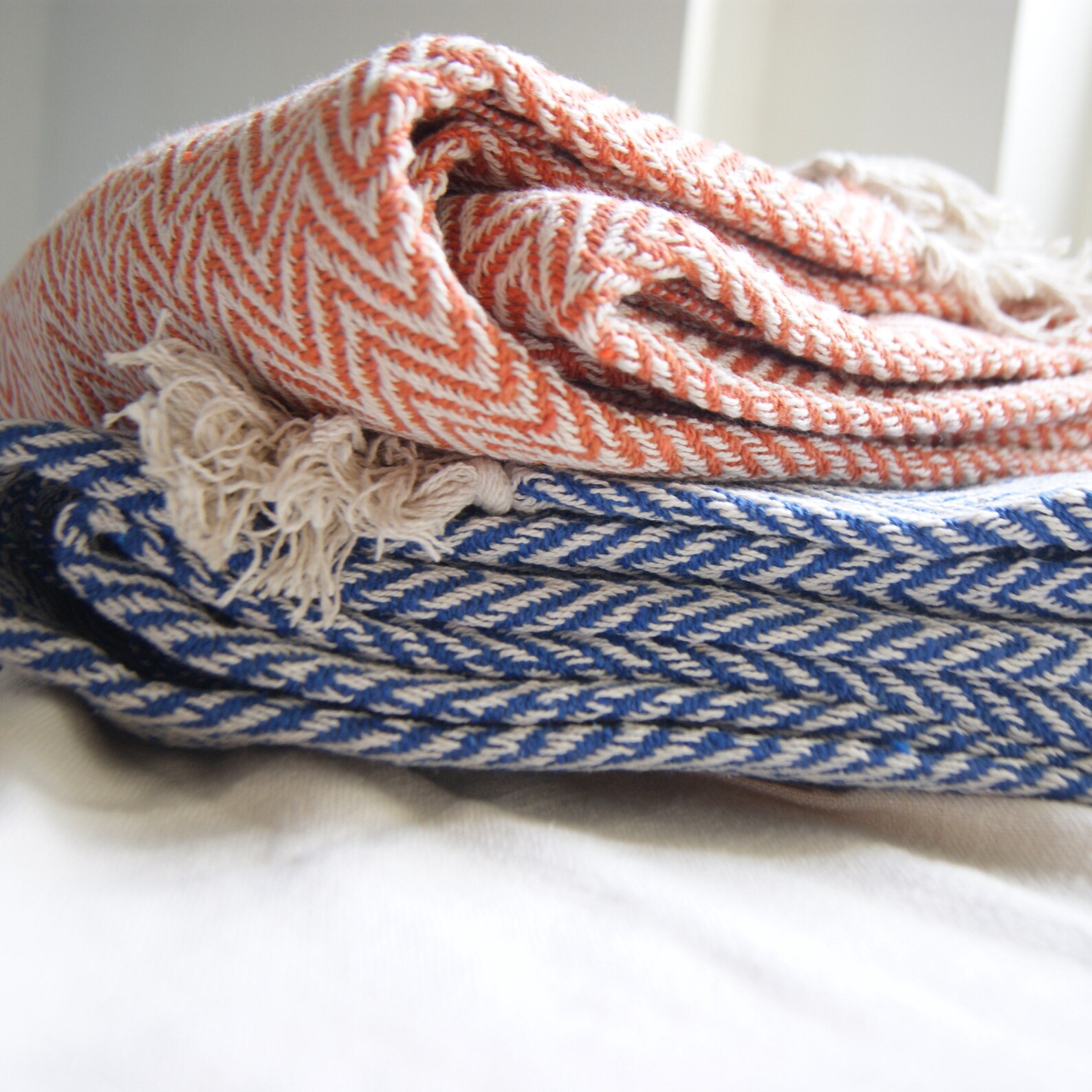 Fair Trade Recycled Cotton Throw Four Colors Available - Etsy UK