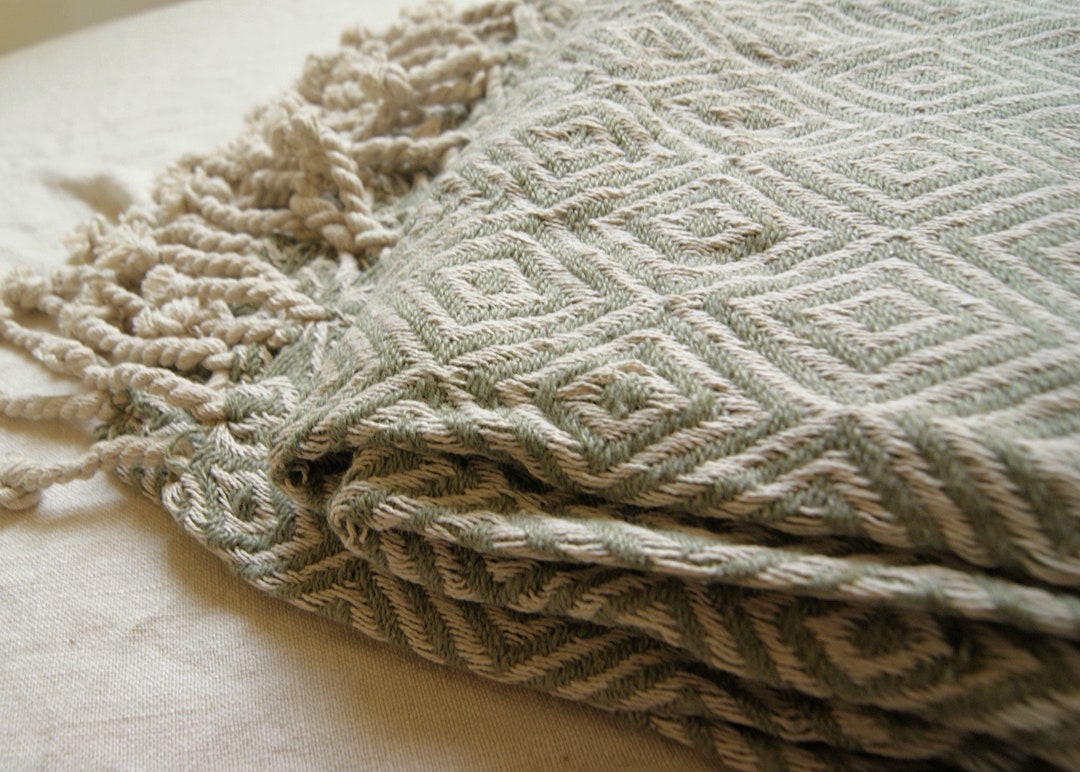 Fair Trade Recycled Cotton Throw Four Colors Available - Etsy UK