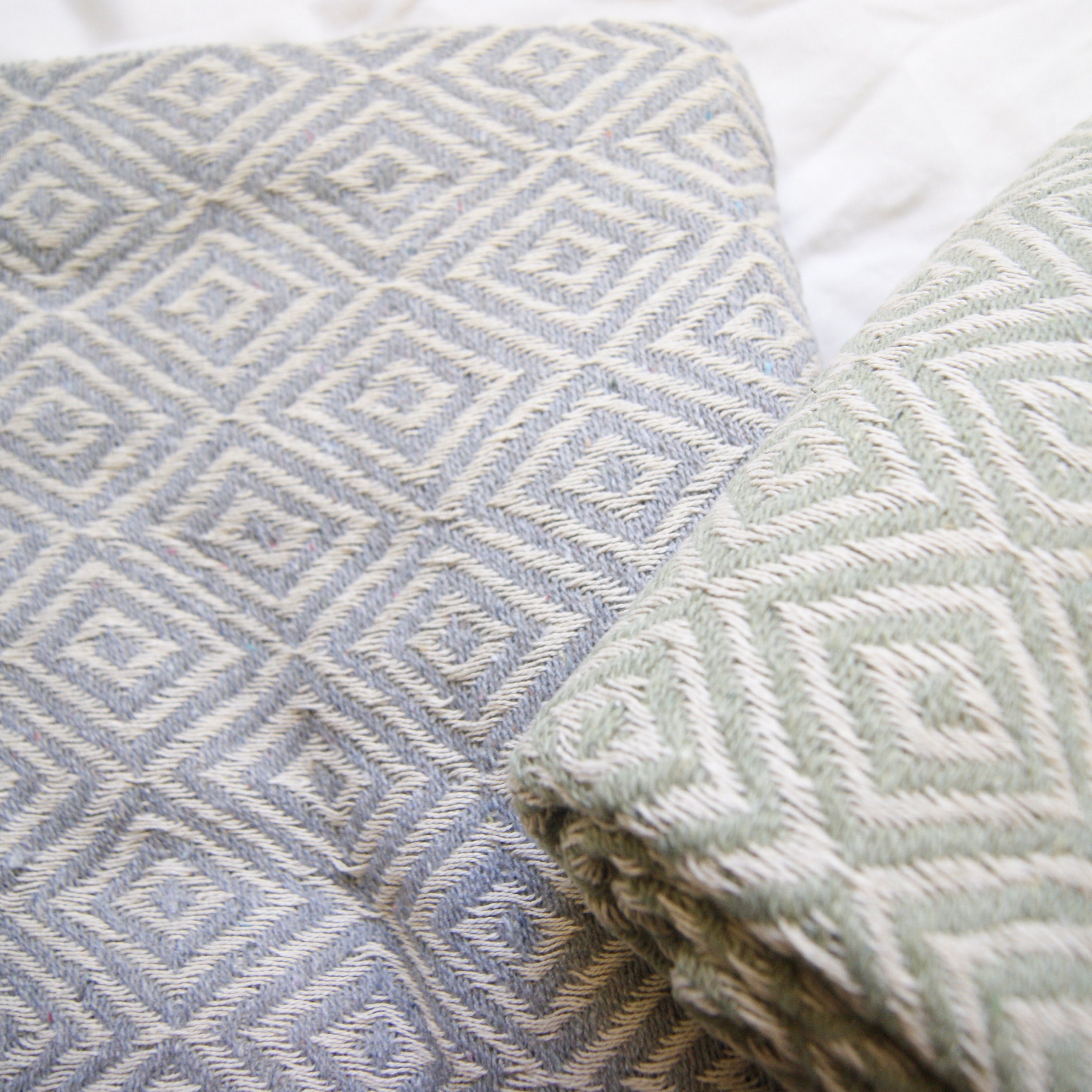 Fair Trade Recycled Cotton Throw Four Colors Available - Etsy UK