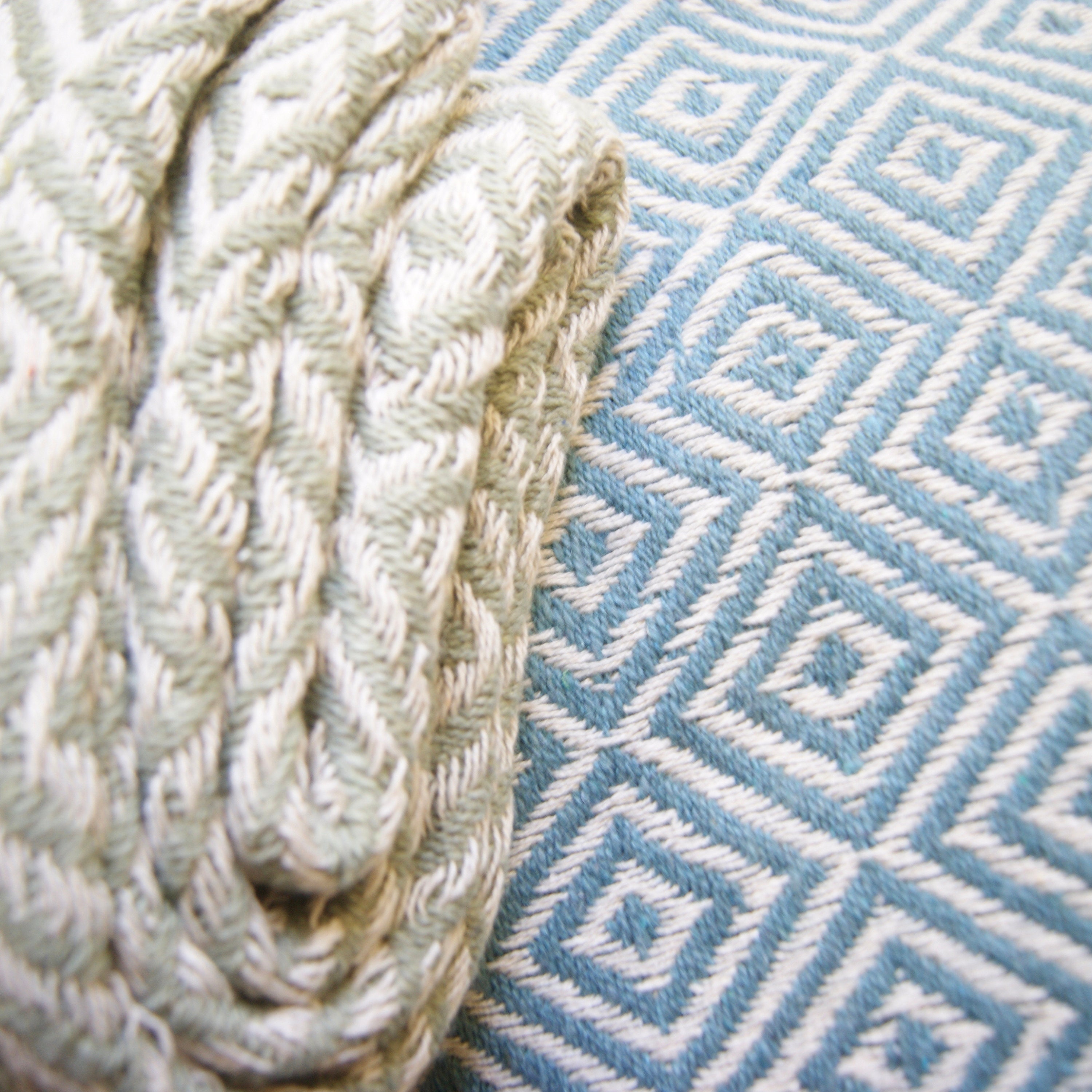 Fair Trade Recycled Cotton Throw Four Colors Available - Etsy UK